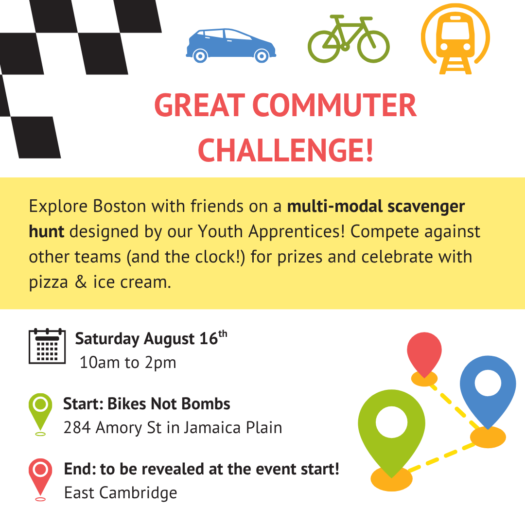 Great Commuter Challenge [August 16th] – Bikes Not Bombs